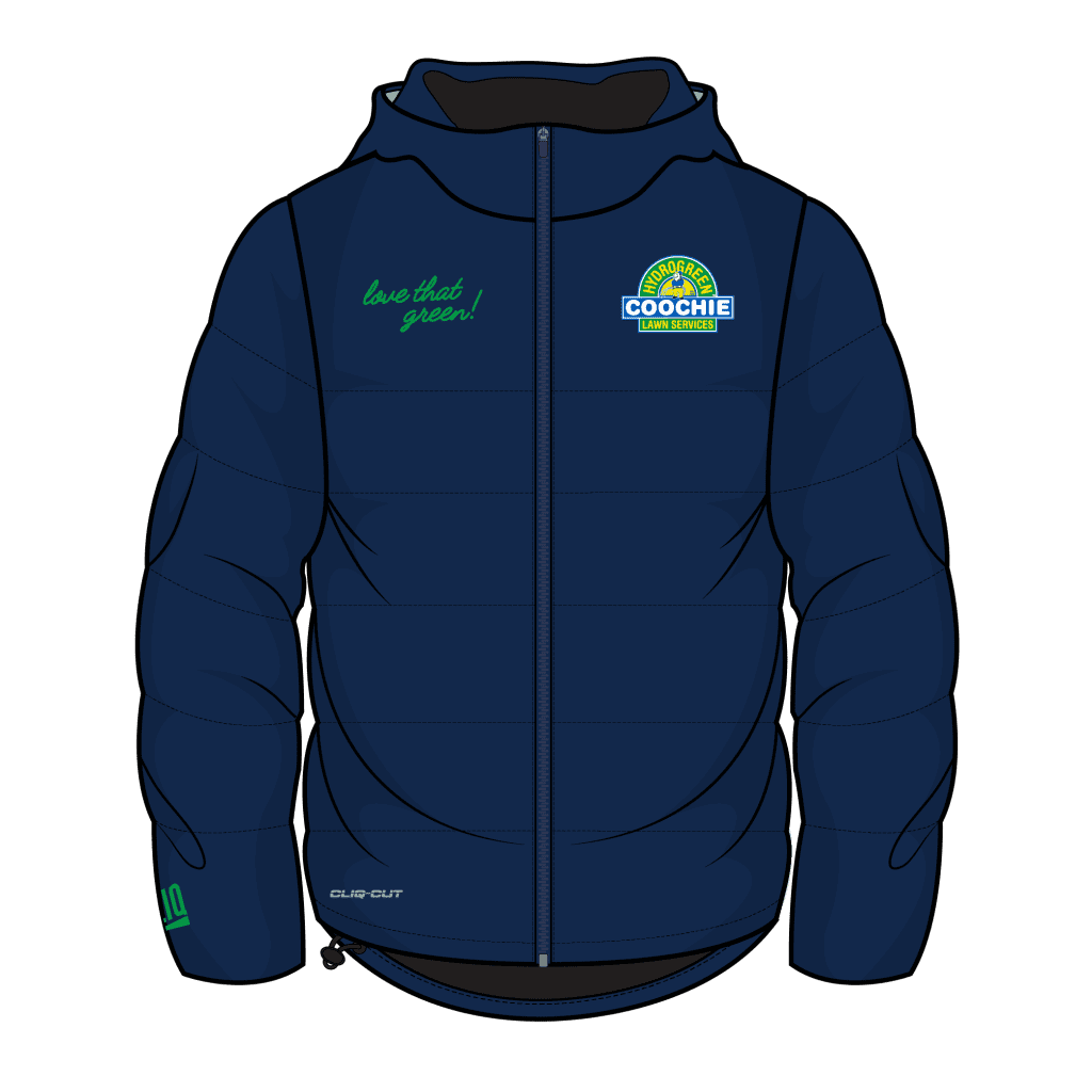 Coochie navy fleece lined padded jacket unisex - Sportsclique Shop