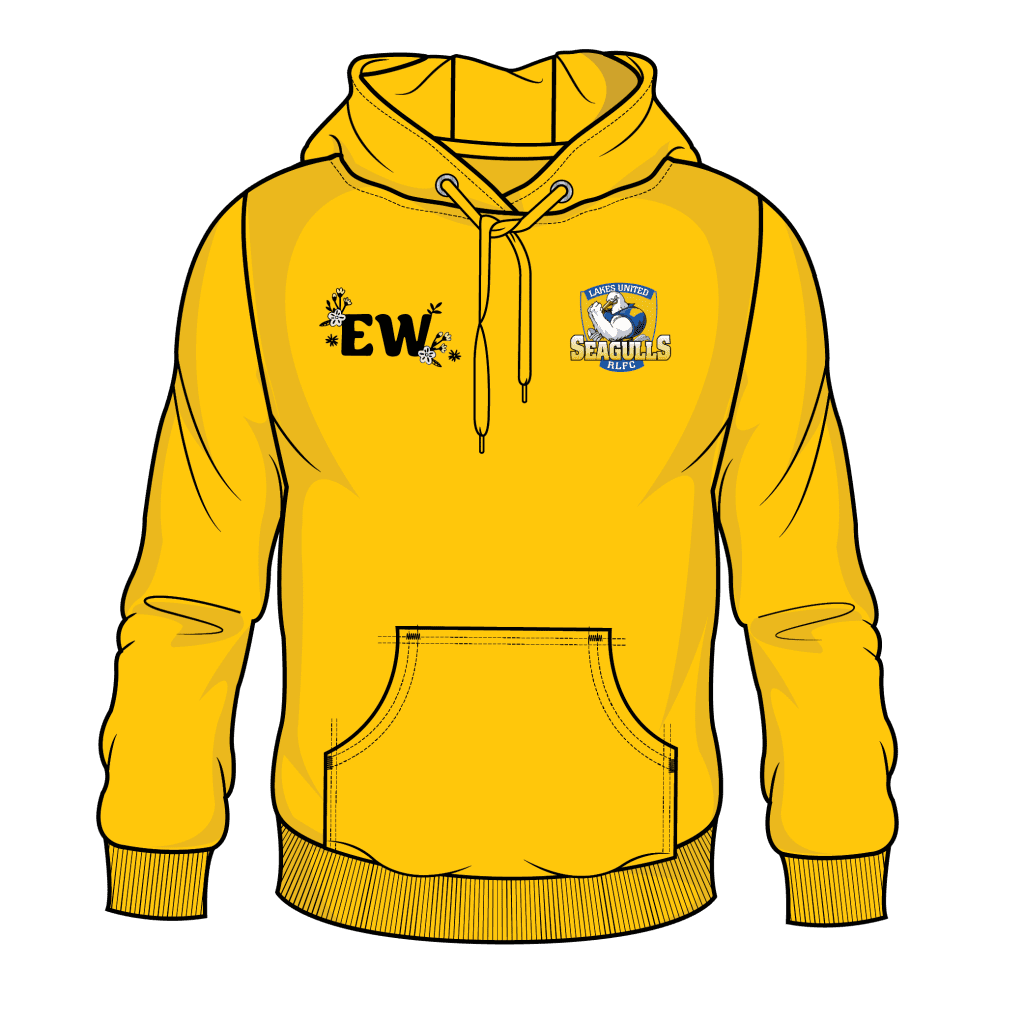 Yellow hoody adults - Emma's Warriors+Lakes - Sportsclique Shop