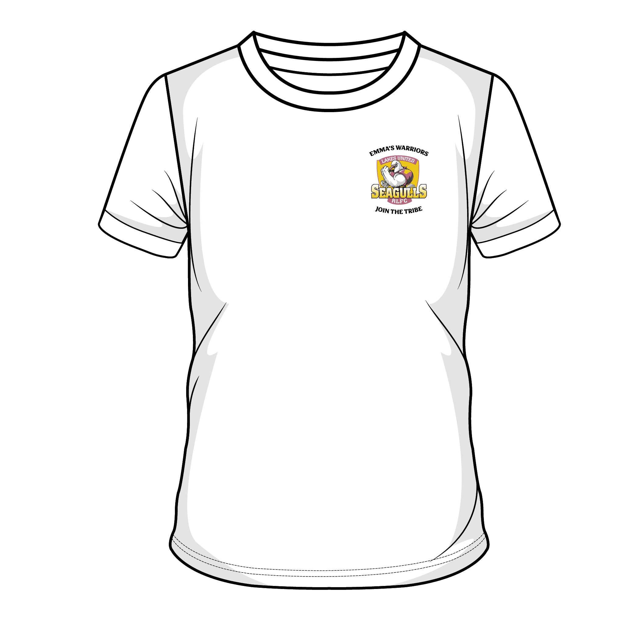 EW+LU TEE ADULT WHITE - Emma's Warriors - Sportsclique Shop