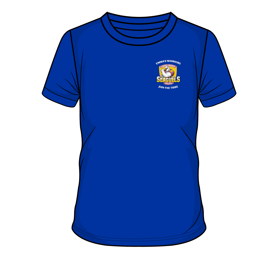 EW+LU TEE YOUTH ROYAL - Emma's Warriors - Sportsclique Shop